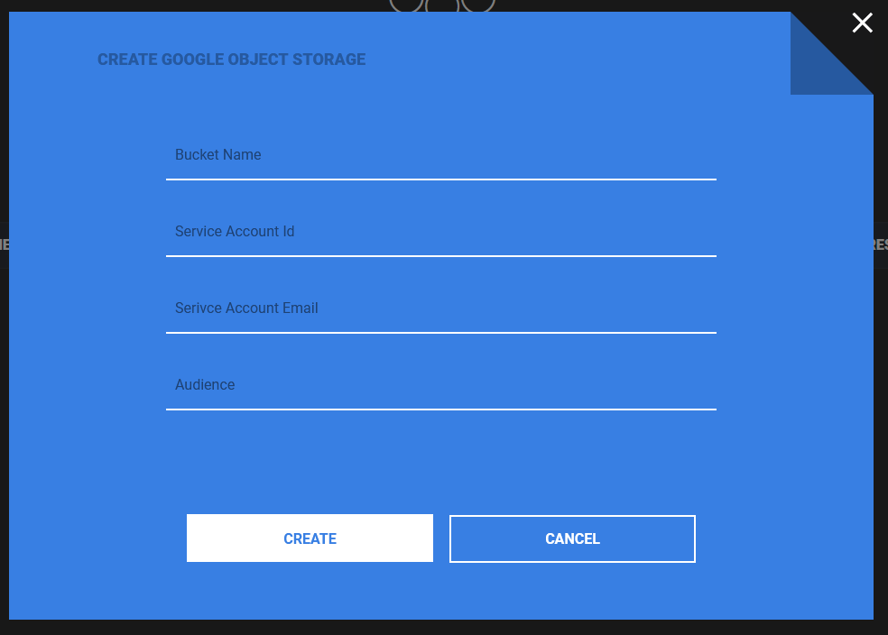 Google Object Storage – Connecter Help Center