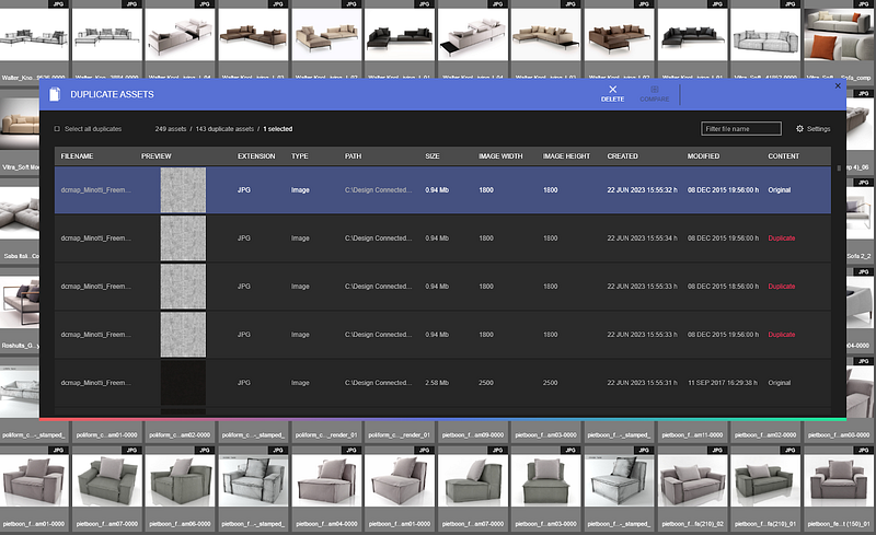Find Duplicate Assets – Connecter Help Center