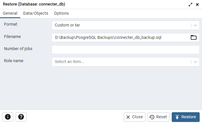 Suite Workspace Backup and Restore – Connecter Help Center
