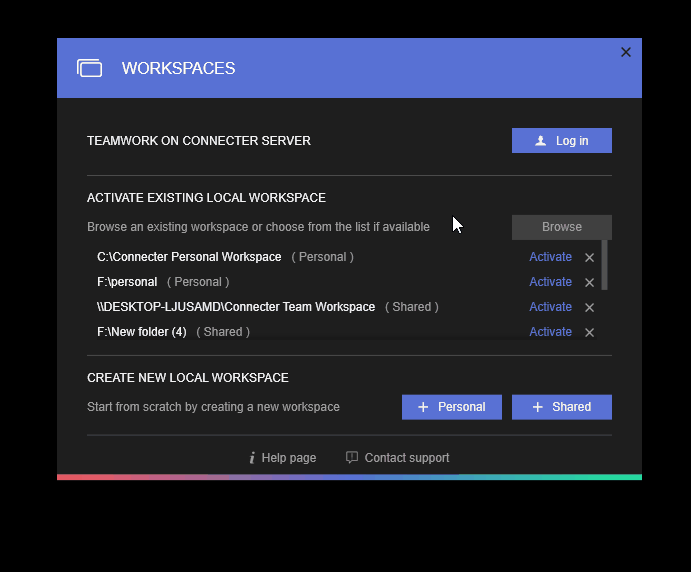Connecter Suite Workspaces – Connecter Help Center