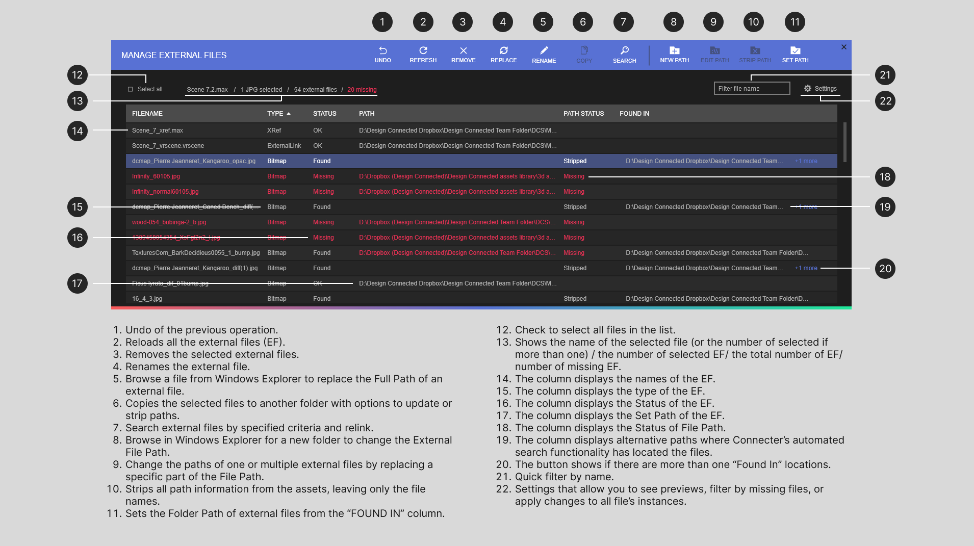 Manage External Files – Connecter Help Center